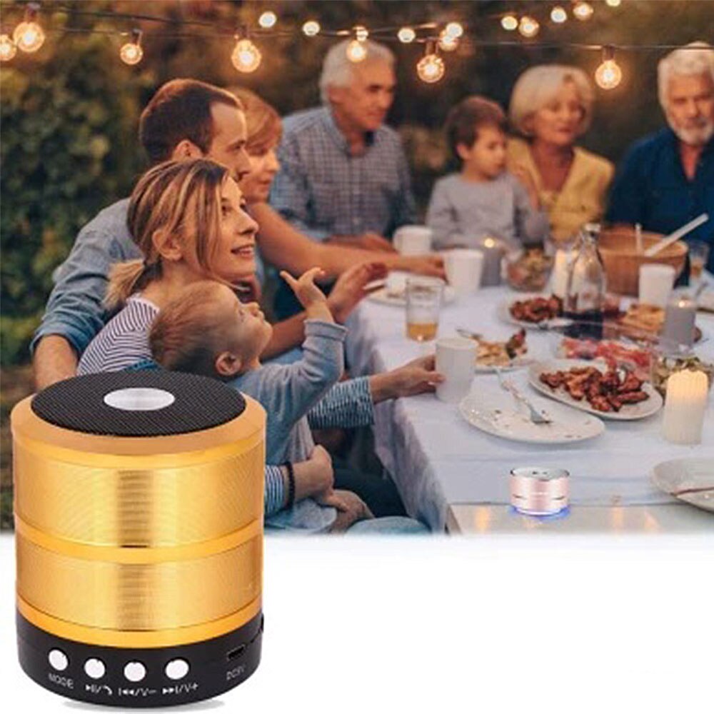 Mini boxa portabila SIKS, calitatea inalta a sunetului, WS887, Galben ...