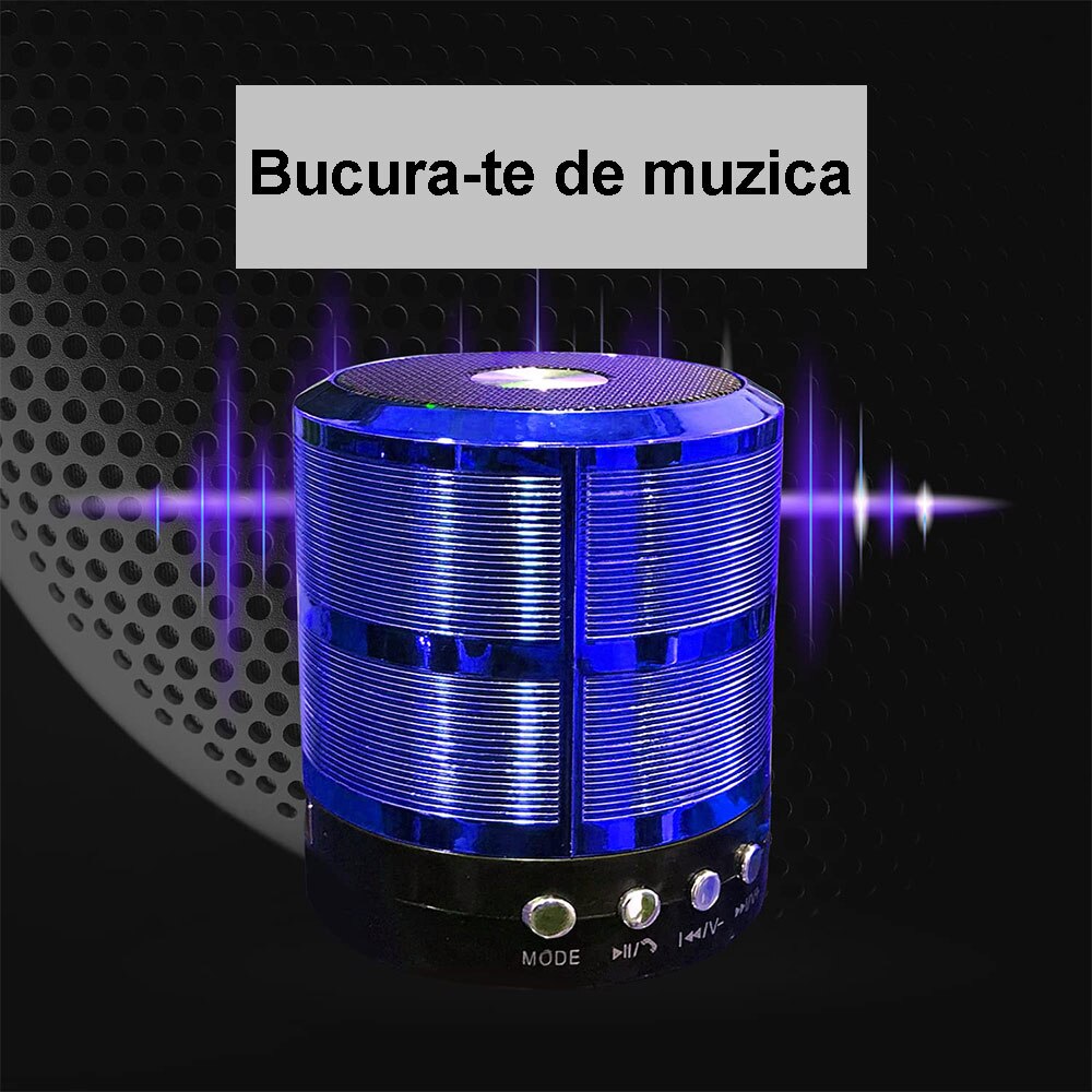 Mini boxa portabila SIKS, calitatea inalta a sunetului, WS887, Albastru ...