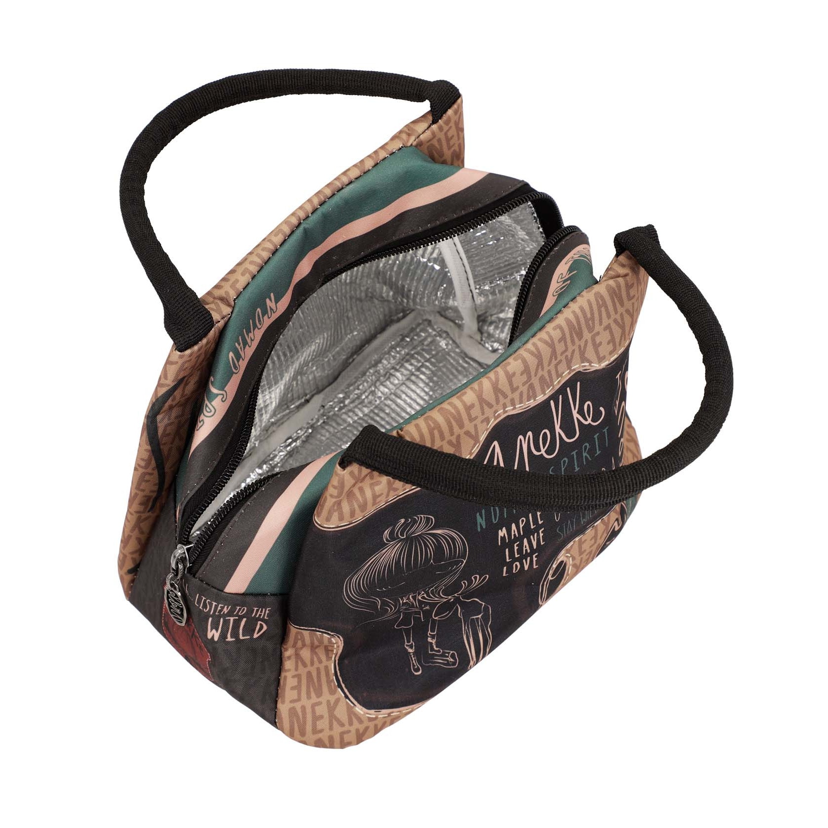 Geanta de pranz termoizolanta Anekke The Forest, Poliester, 23x19x16 cm ...