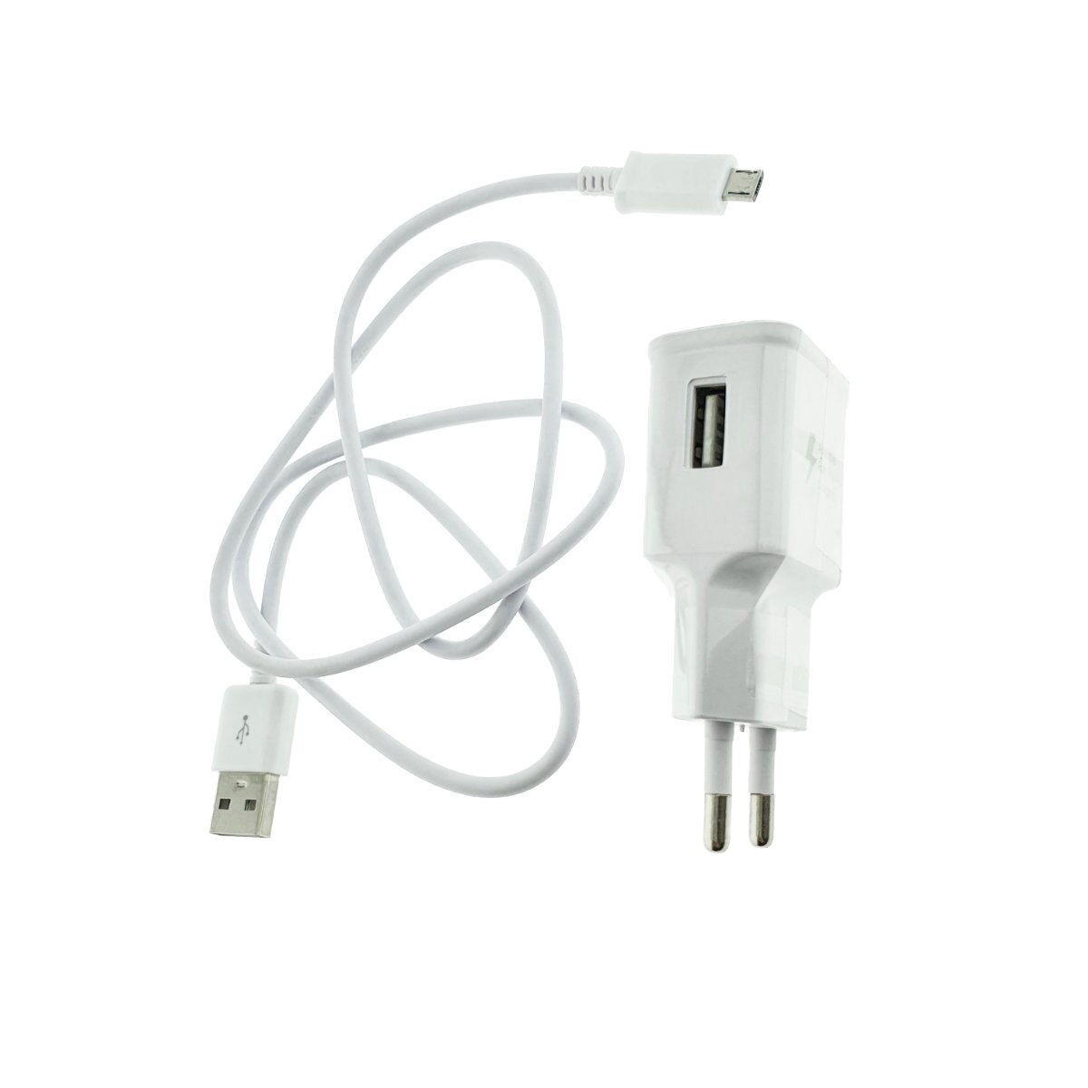 Set incarcator USB 2A, cu cablu microUSB 80 cm, Travel Adapter ...