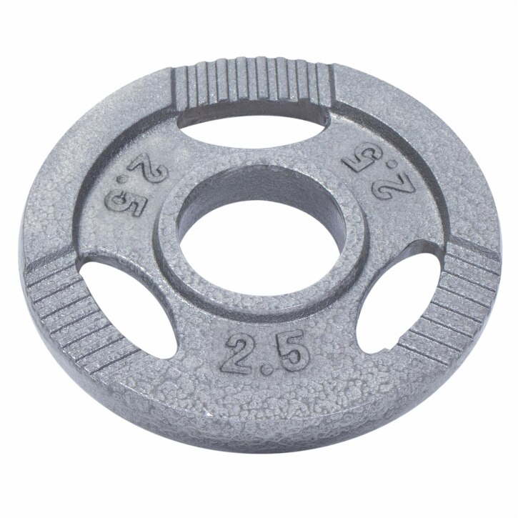 Disc din fonta cu grip, Gorilla Sports, 2,5 kg, Argintiu - eMAG.ro