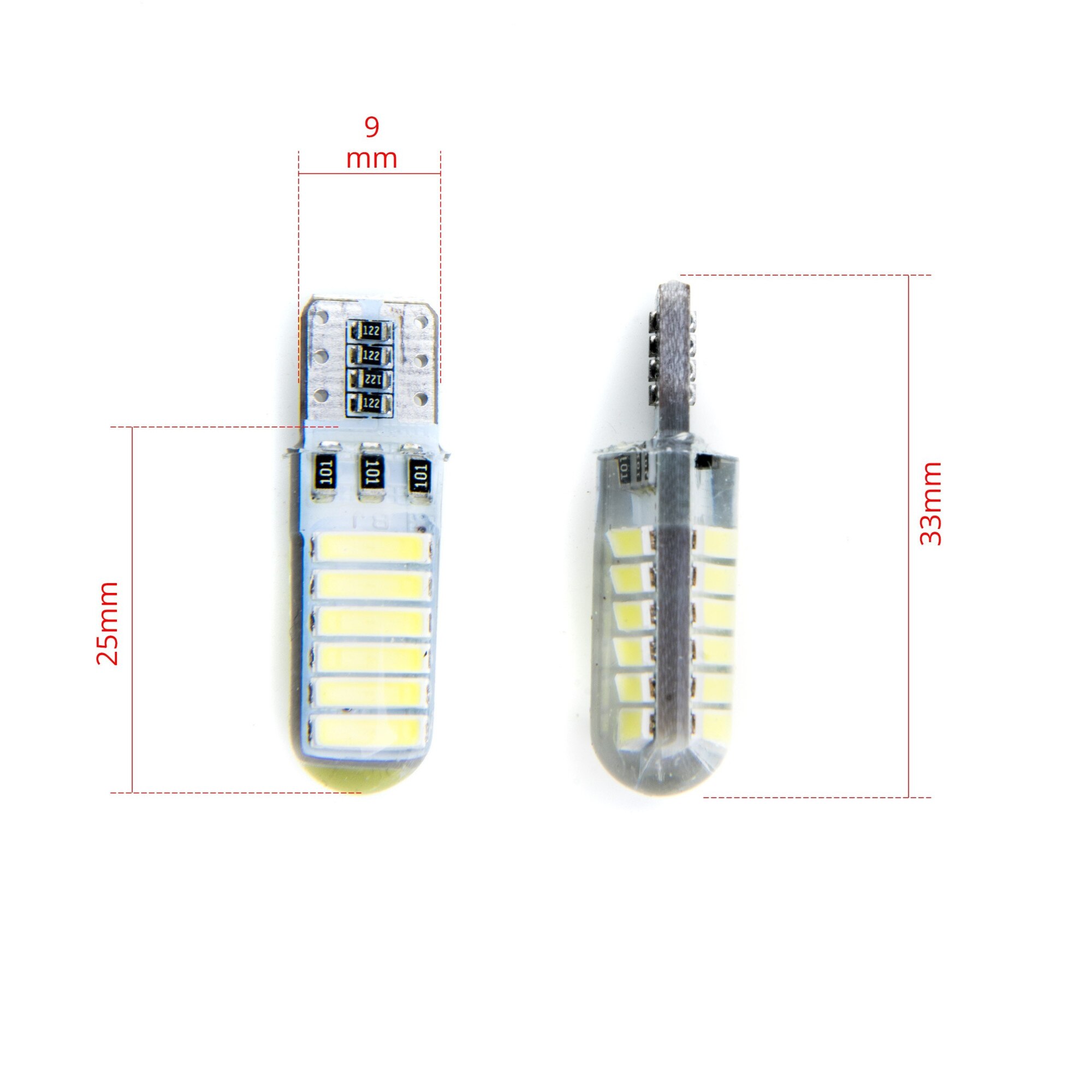 Set 2 becuri LED, EinParts Automotive, W5W, 12 leduri, SMD, 6000K ...
