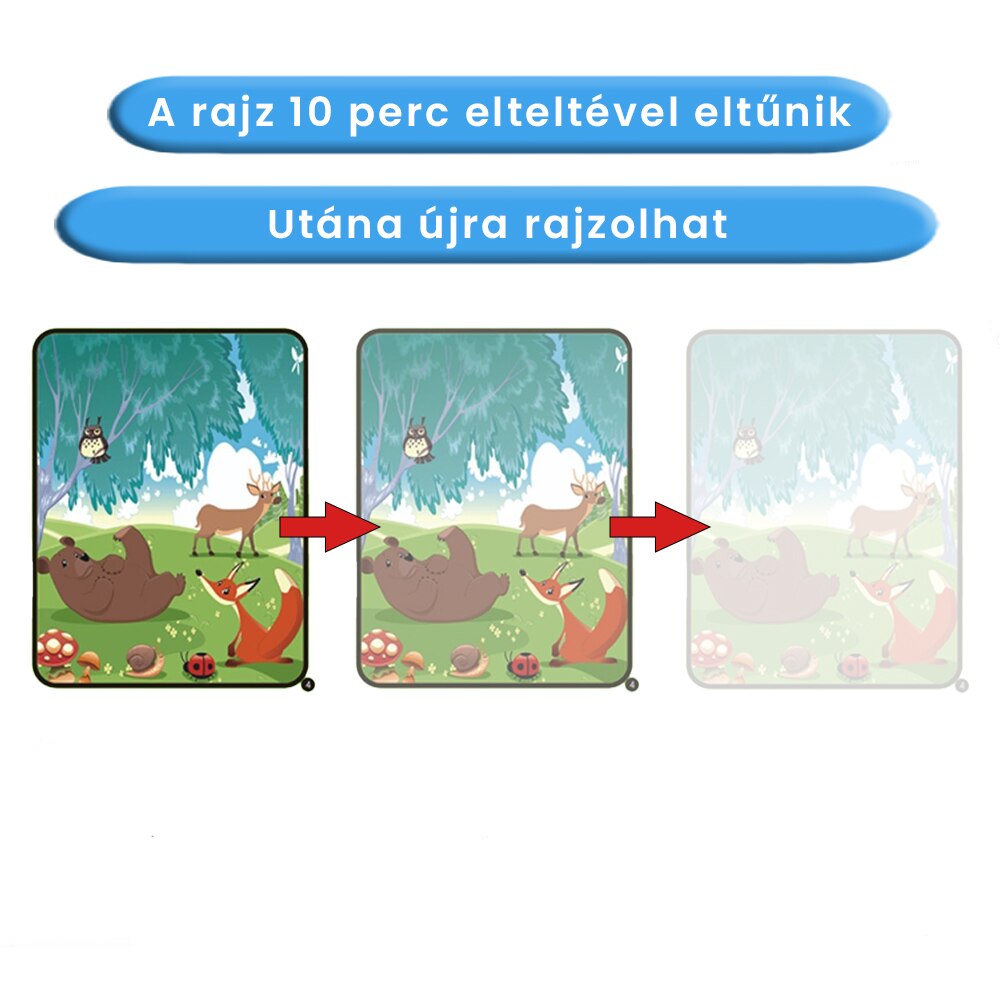 Pitikot Vízfestőkönyv, Újrafelhasználható, tele élénk színekkel ...