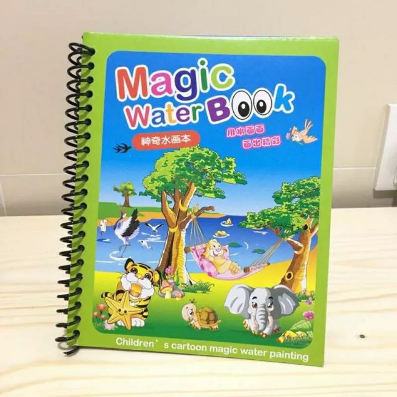 Pitikot Vízfestőkönyv, Újrafelhasználható, tele élénk színekkel ...