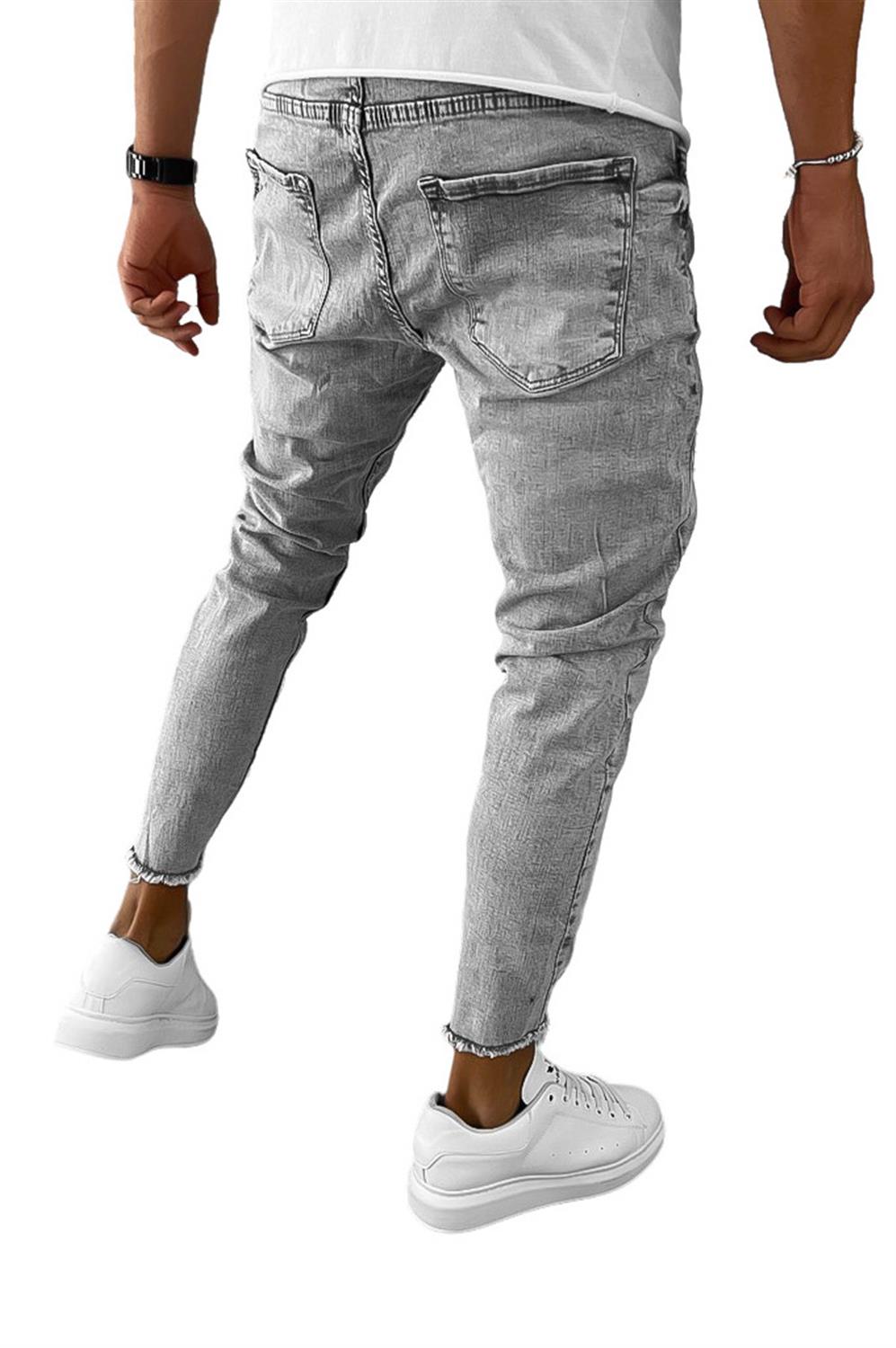 Blugi barbati, deHaine, conici, M2X, B9402, gri, 32 EU - eMAG.ro