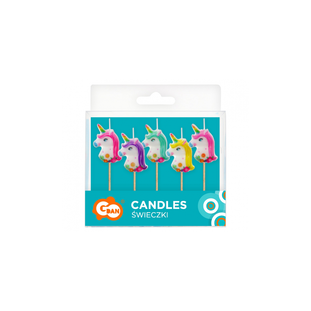 Set 5 lumanari tort, model unicorn - eMAG.ro