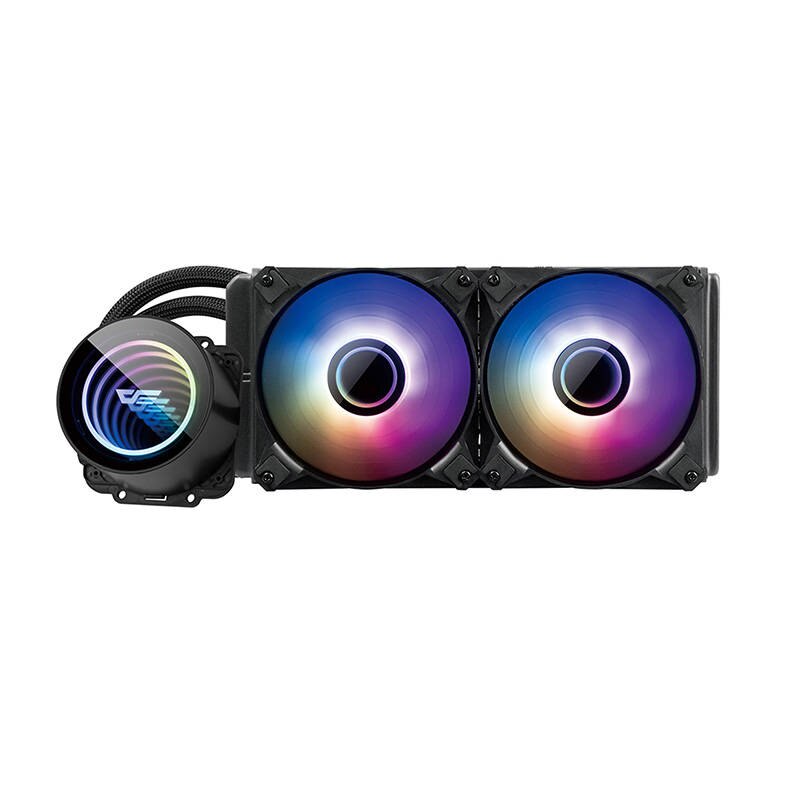 Cooler procesor Darkflash DX240 V2, Iluminare RGB, Racire cu apa ...