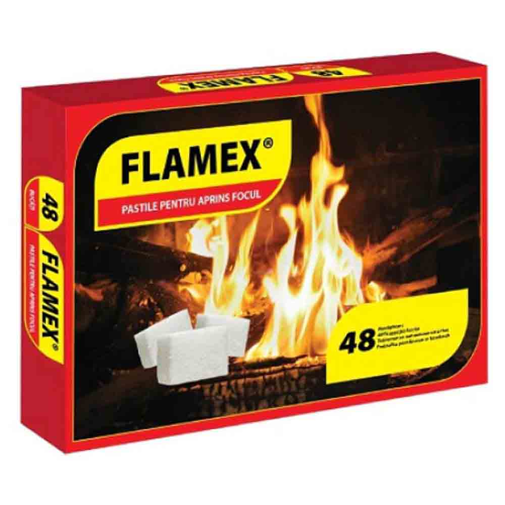 Pastile Albe pentru Aprinderea Focului Flamex, 48 Buc/Pachet - eMAG.ro