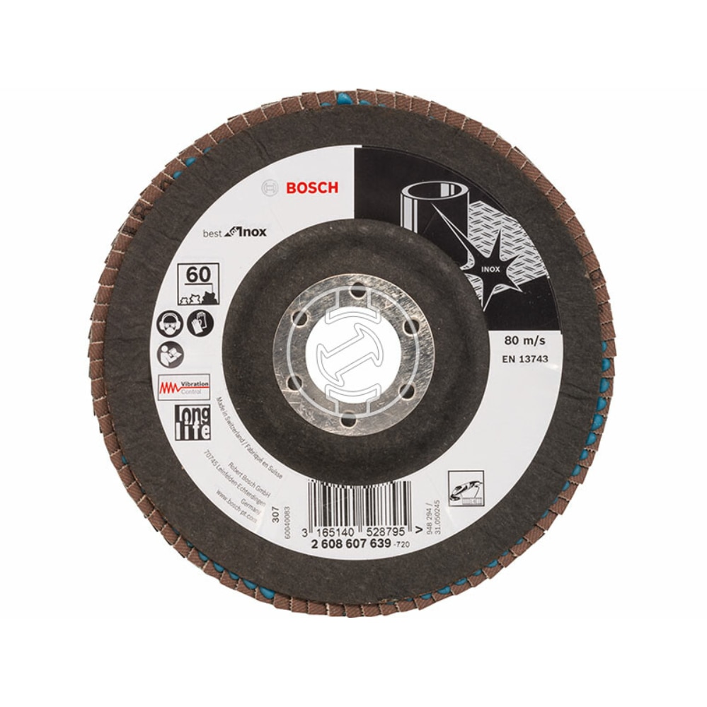 Disc lamelar Bosch X581 ø 125 mm, ø 22,23 mm, P60 pentru slefuit - eMAG.ro