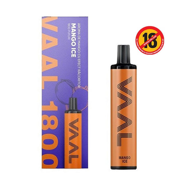 Kit Tigara Electronica VAAL 1800 - Mango ICE, Dispozitiv de unica ...