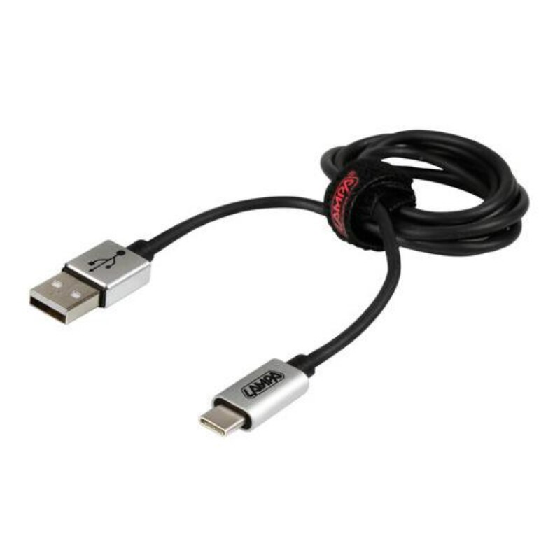 Cablu USB-USB Type-C, Lampa, 100 cm, Negru - eMAG.ro