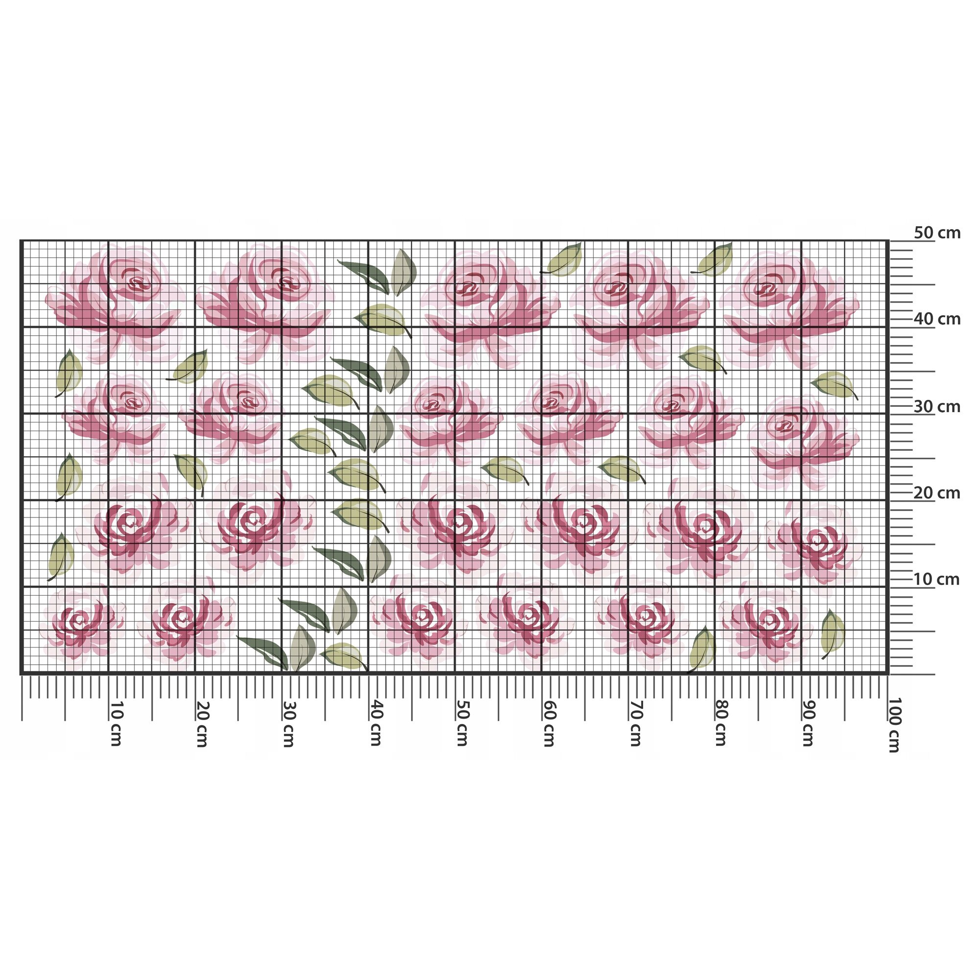 Autocolant de perete, Trandafir, 50 x 100 cm, Autoadeziv, Roz - eMAG.ro