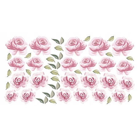 Autocolant de perete, Trandafir, 50 x 100 cm, Autoadeziv, Roz - eMAG.ro