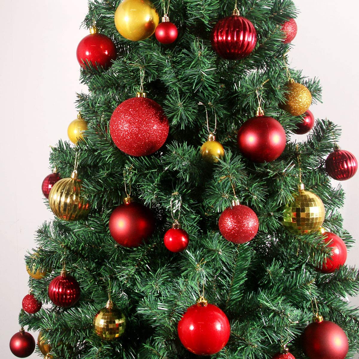 Комплект Коледни топки, Elemag, За елха, 6 Броя, Червен, ф7 - eMAG.bg