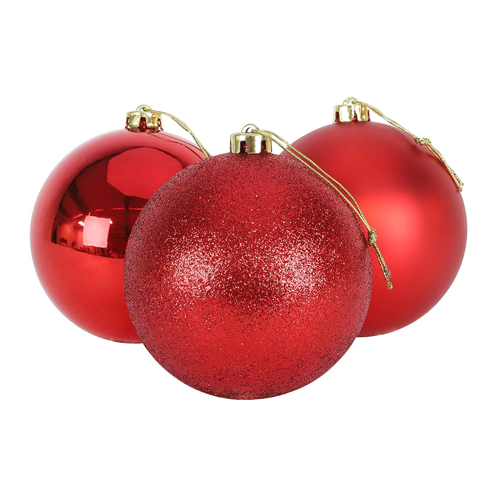 Комплект Коледни топки, Elemag, За елха, 6 Броя, Червен, ф7 - eMAG.bg