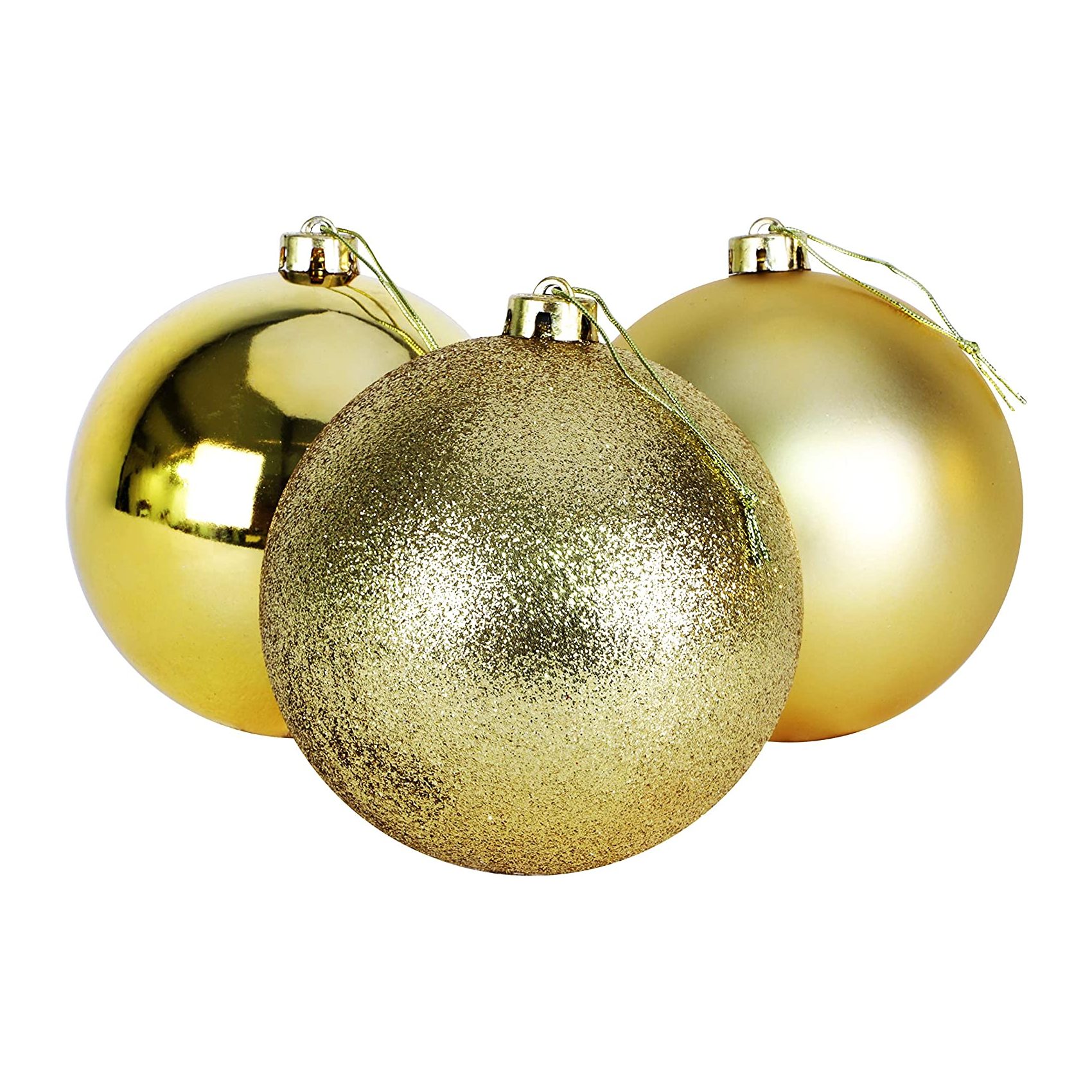 Комплект Коледни топки, Elemag, За елха, 6 Броя, Златист, ф8 - eMAG.bg