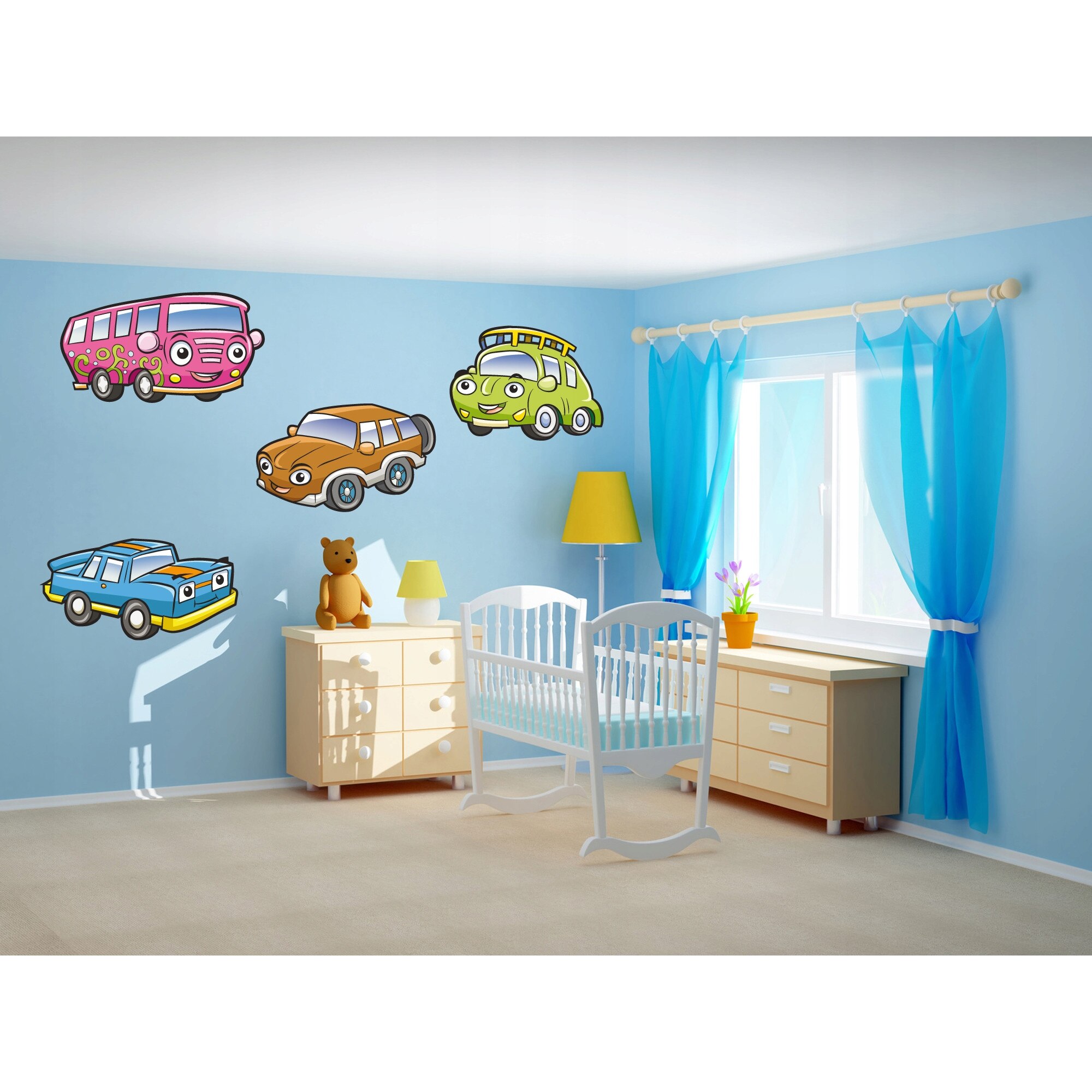 Autocolant masina, Pentru copii, Masina, 20 x 12cm, Maro - eMAG.ro