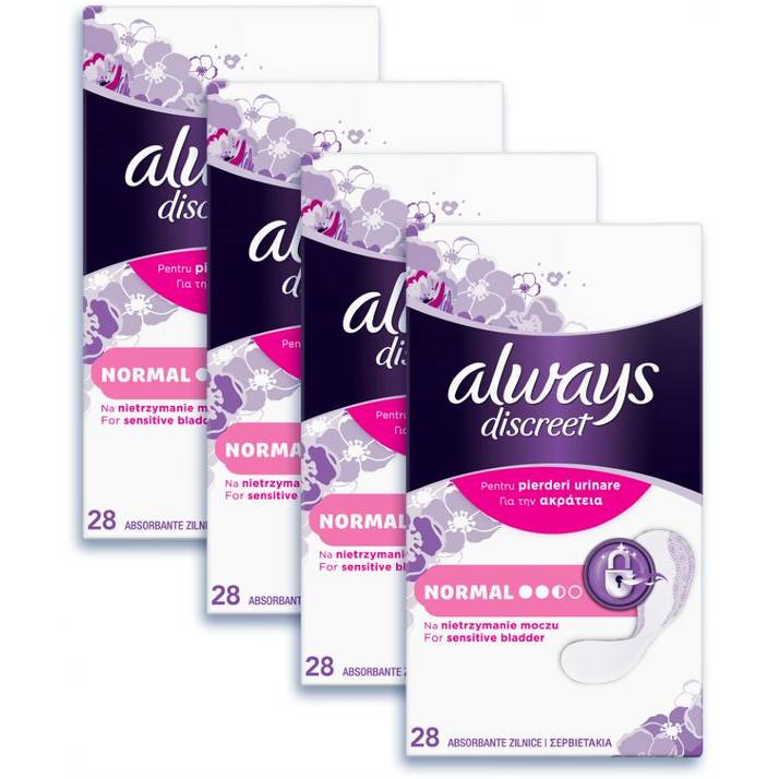 Absorbante zilnice pentru incontinenta urinara Always Discreet Liners ...