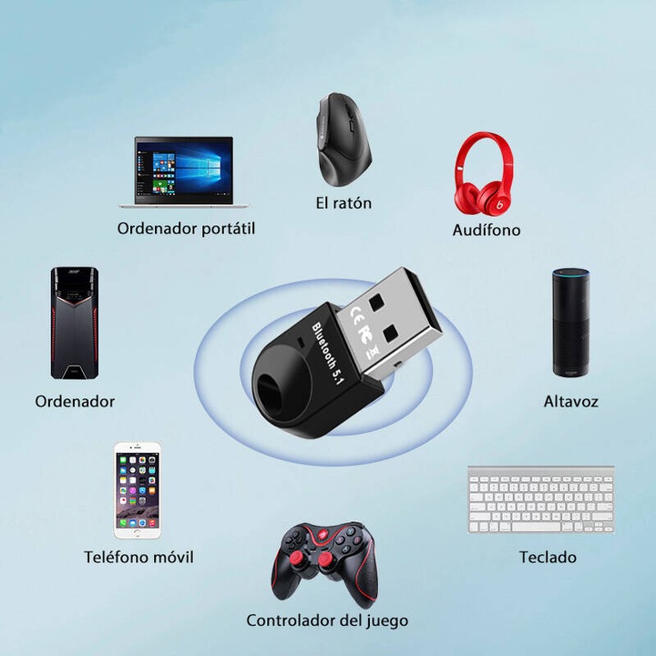 Usb Адаптер Bluetooth 5 1 Черен Emag Bg