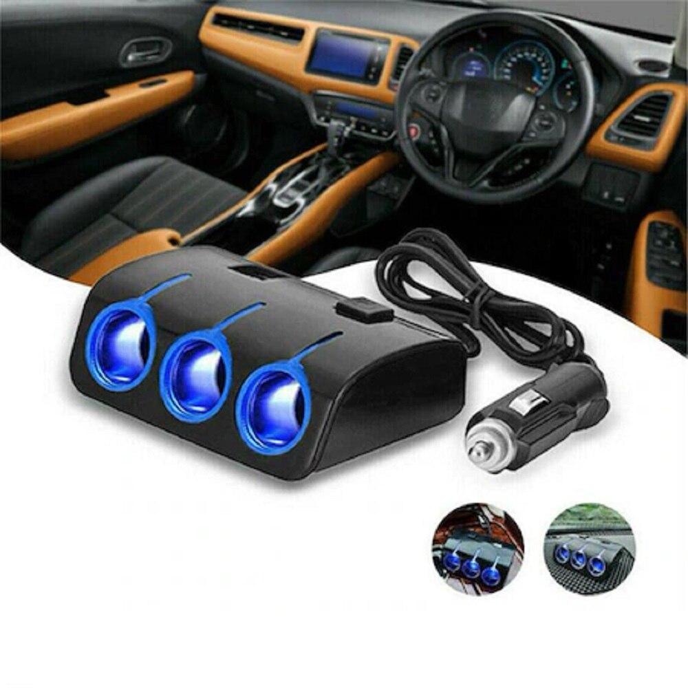Multiplicator priza bricheta auto, 12V-24V, 3 Iesiri bricheta si 2 USB ...
