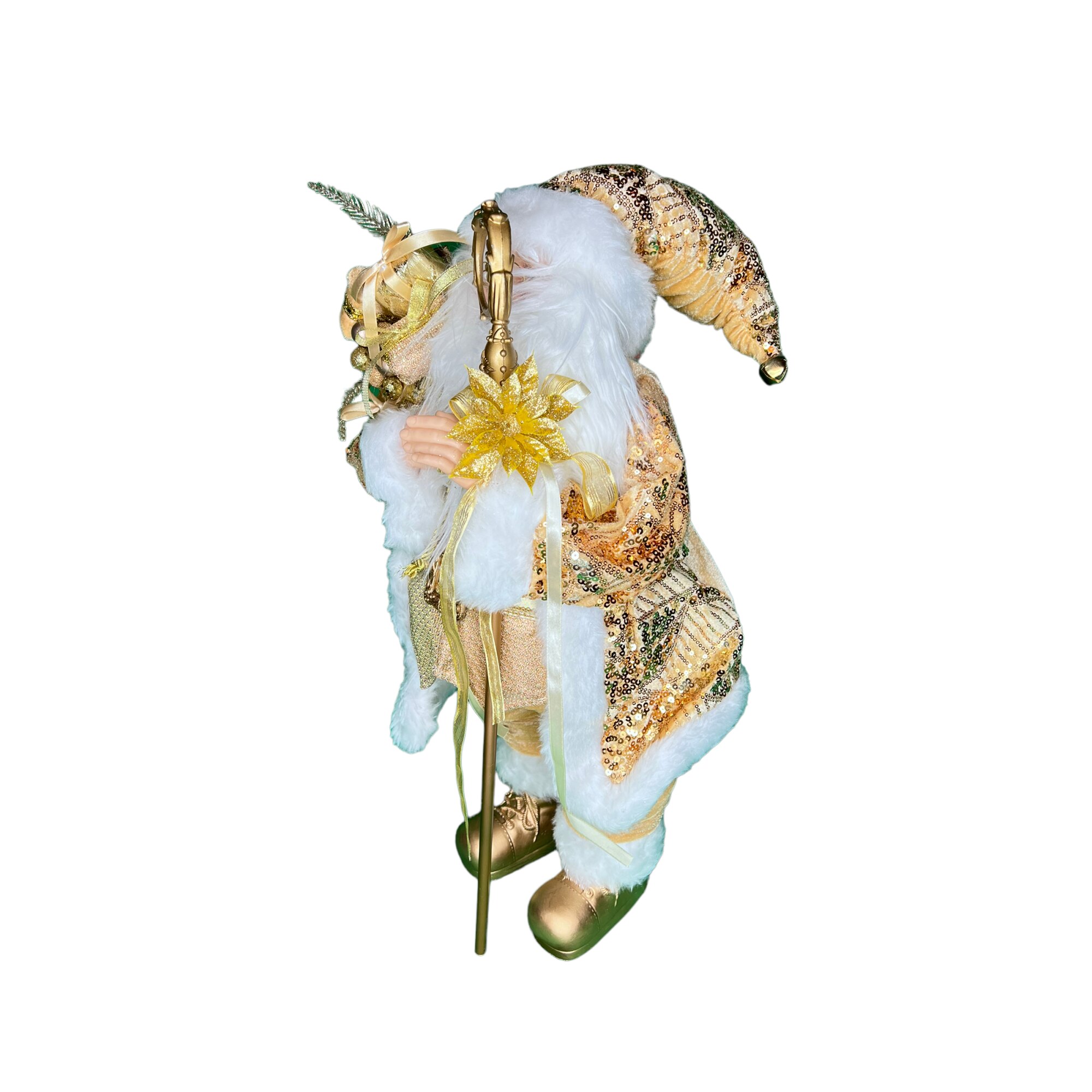 Mos Craciun decorativ cu baston si sac de cadouri, Atelier, Material ...