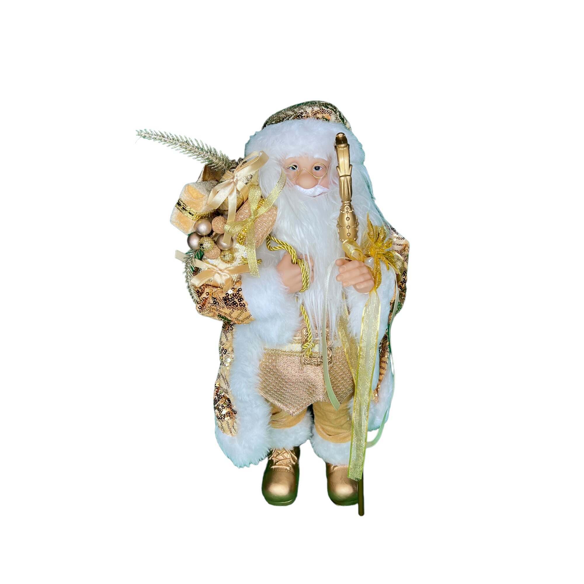 Mos Craciun decorativ cu baston si sac de cadouri, Atelier, Material ...