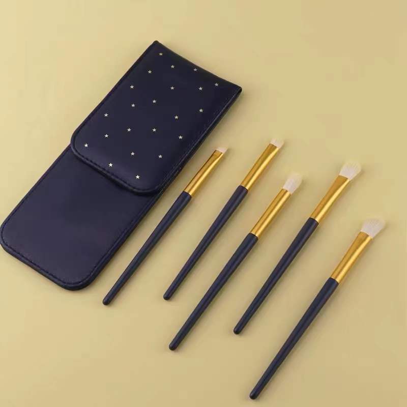 Set 5 pensule make-up profesionale ochi, husa inclusa starry sky - eMAG.ro