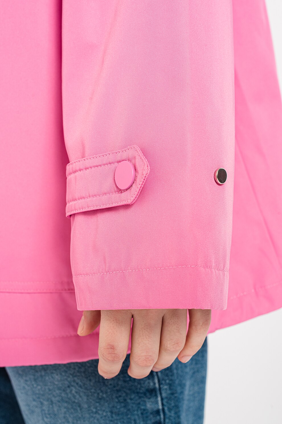 United Colors of Benetton, Geaca parka cu vatelina si gluga, Roz, S ...