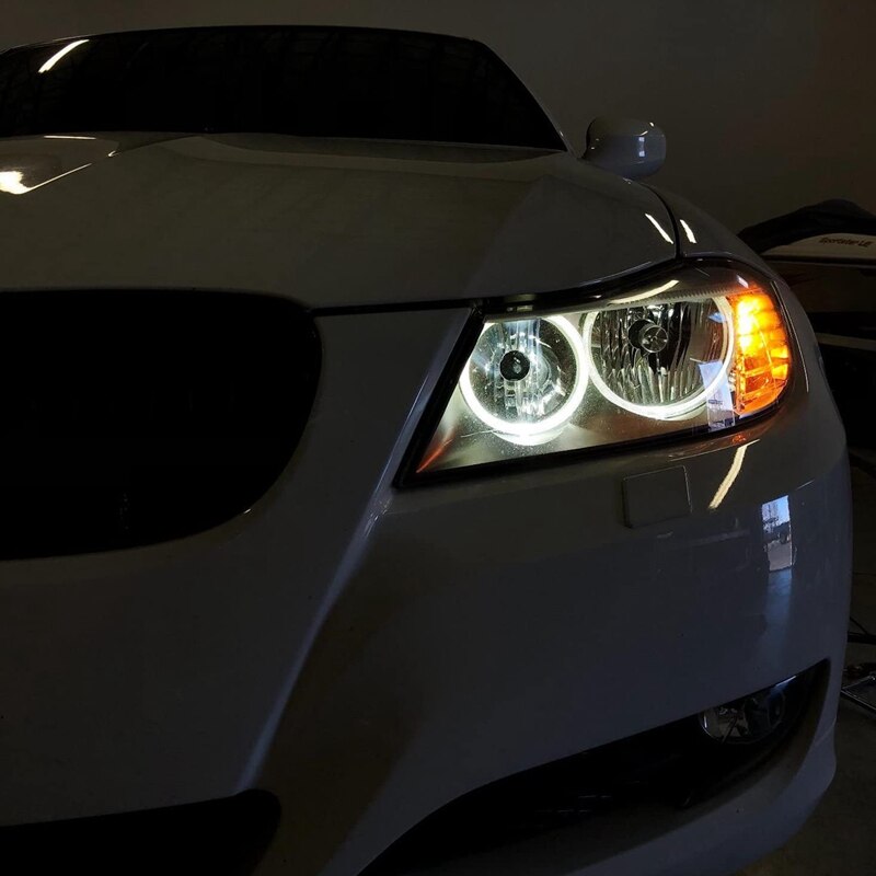 Set 2 Becuri Led CREE Marker Angel Eyes DRL CANBUS BMW E90 E91 LCI ...