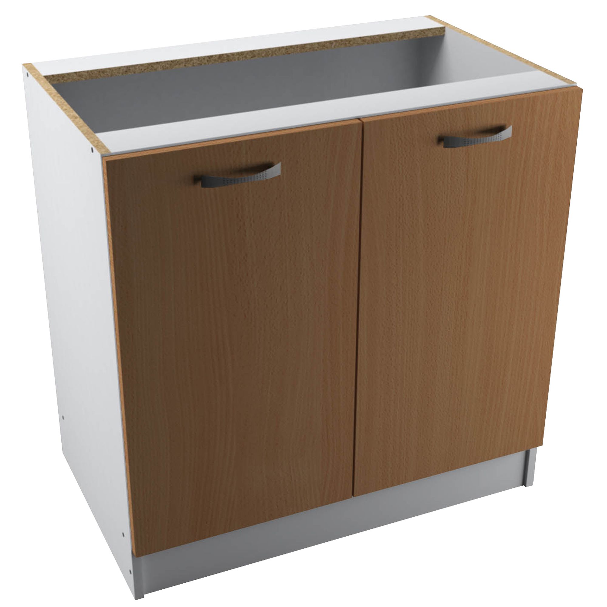 Corp baza 2 usi START 80X80X50, Fronturi PAL Fag, Manere Satin ...