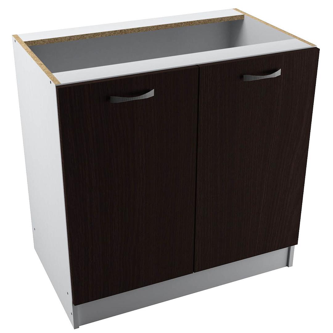 Corp baza 2 usi START 80X80X50, Fronturi PAL Wenge, Manere Satin ...