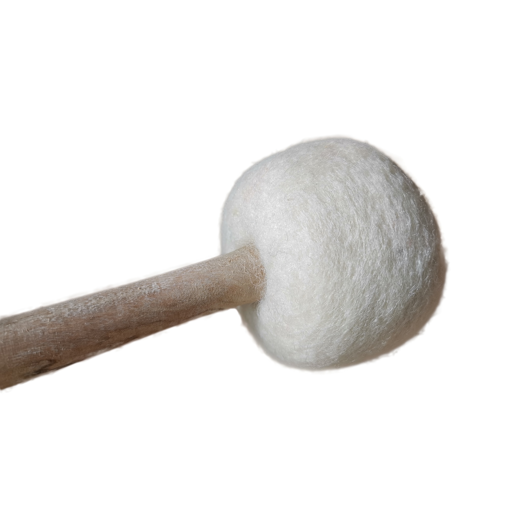 Bat din lemn de piersic, lungime 29 cm, capat infasurat in lana de oaie ...