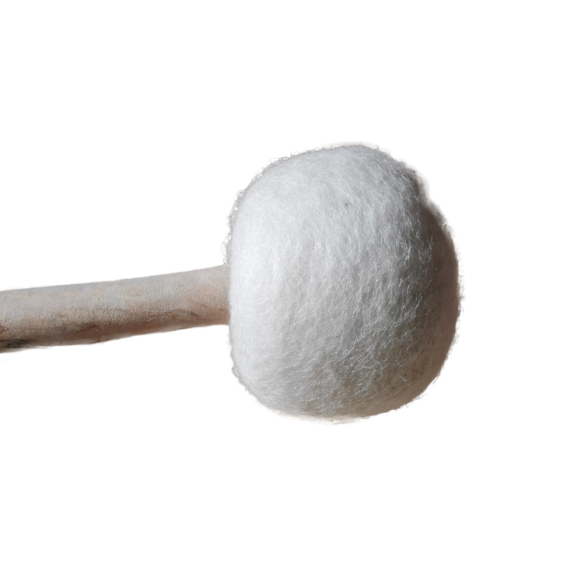 Bat din lemn de piersic, lungime 29 cm, capat infasurat in lana de oaie ...