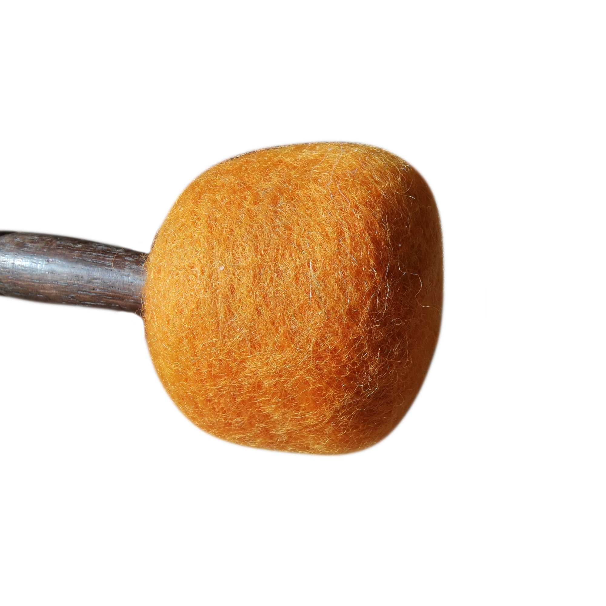 Bat din lemn de piersic, lungime 29 cm, capat infasurat in lana de oaie ...