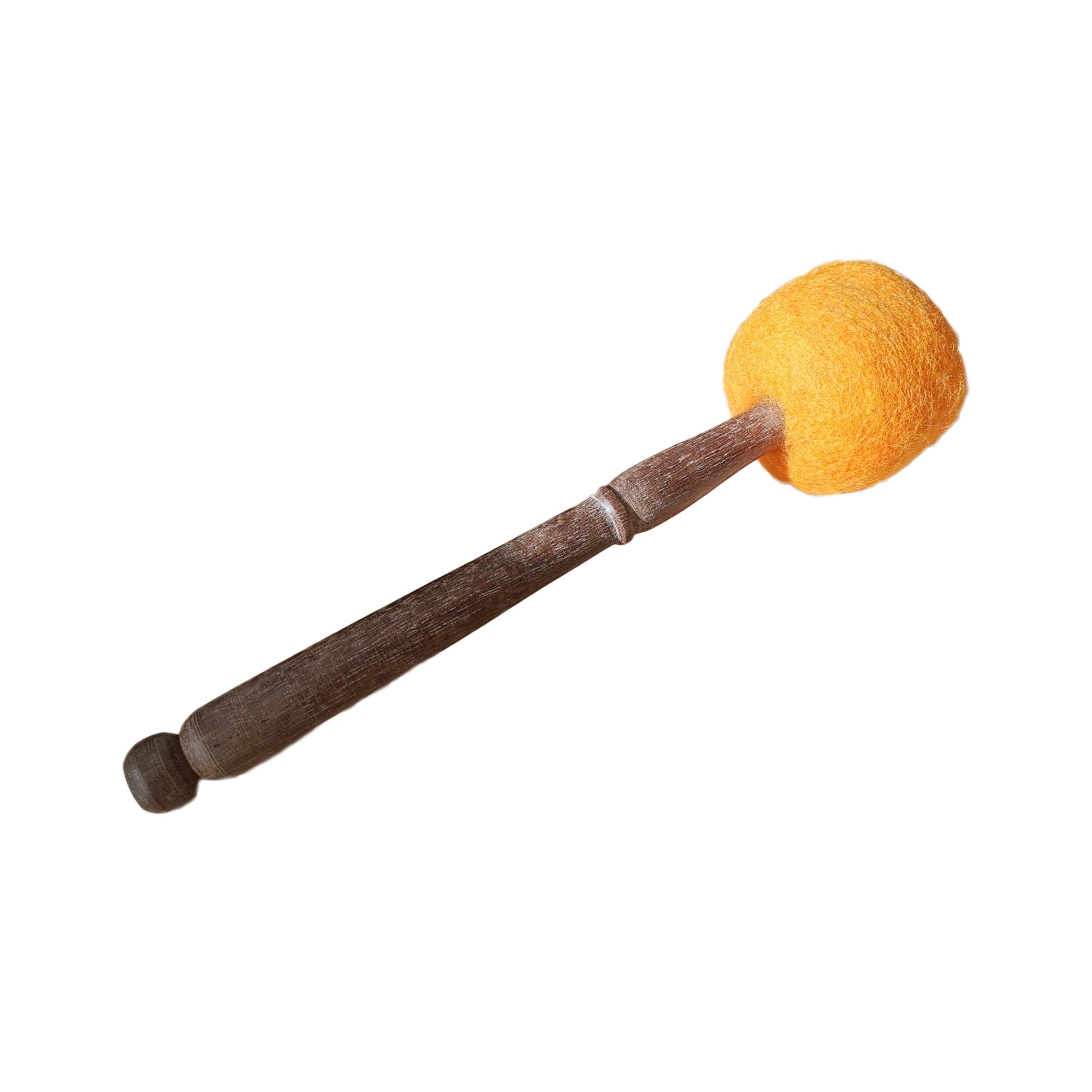 Bat din lemn de piersic, lungime 29 cm, capat infasurat in lana de oaie ...