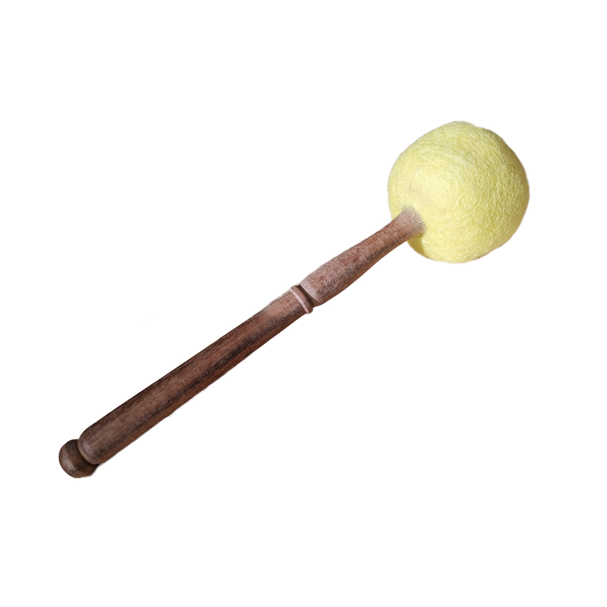 Bat din lemn de piersic, lungime 29 cm, capat infasurat in lana de oaie ...