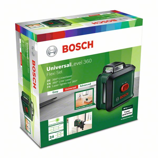 Nivela laser cu linii Bosch UniversalLevel 360, 500 - 540 nm dioda ...