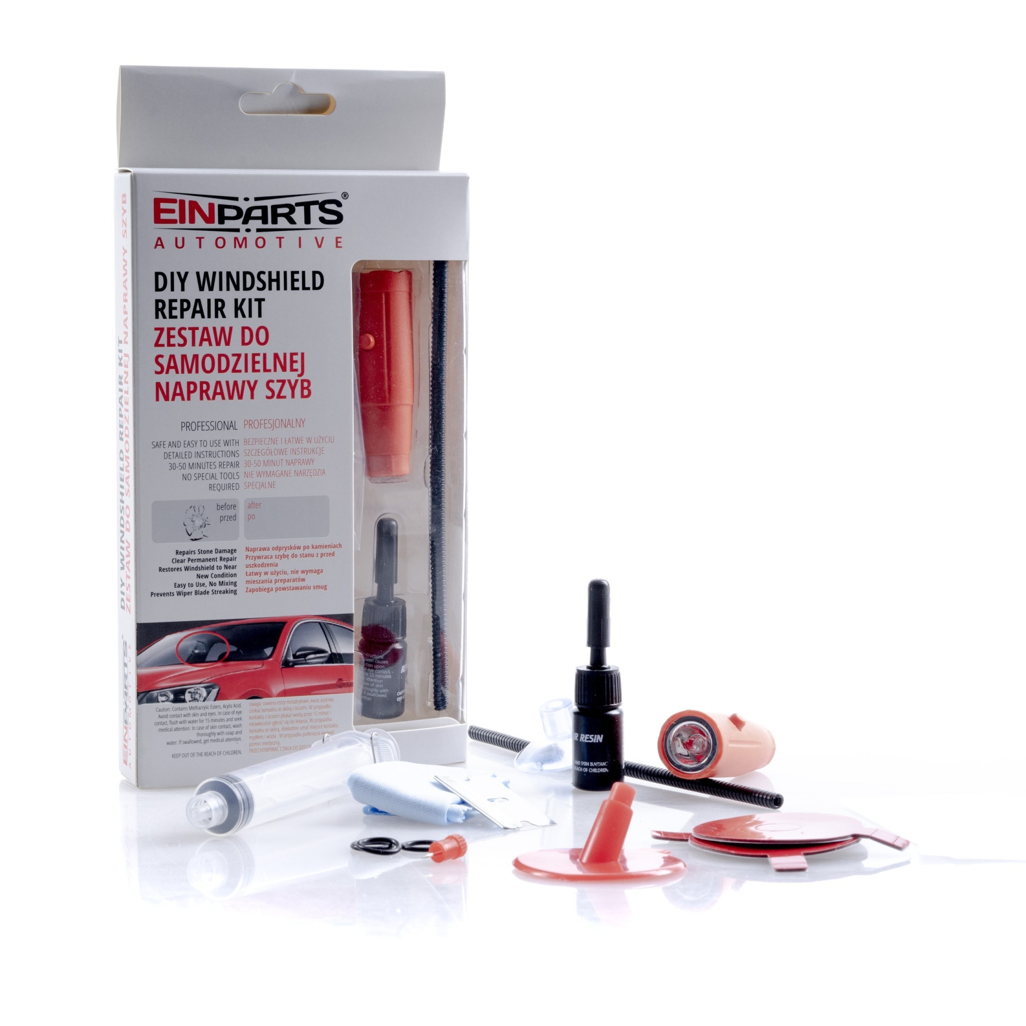 Kit reparare parbriz, Einparts, Lichid de reparare parbriz, Lampa UV ...