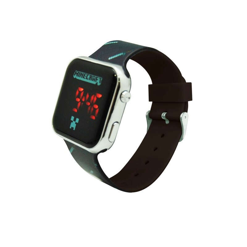 Ceas de mana copii led, Minecraft, Verde/negru - eMAG.ro