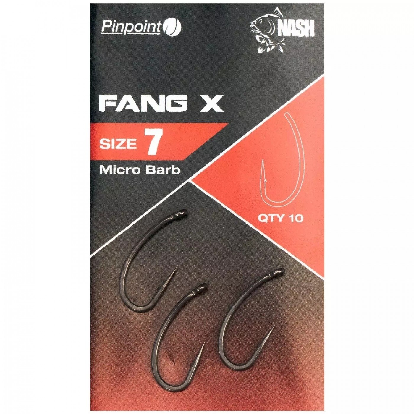 Carlige Crap Nash Pinpoint Fang X Hook Size 7 - 10buc/plic - eMAG.ro