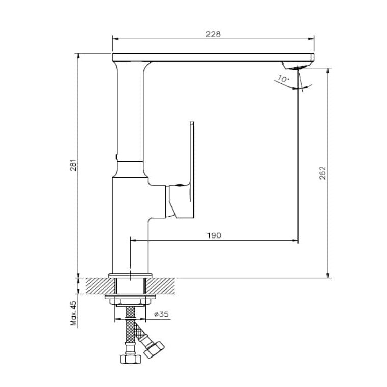 Set baterii sanitare, Sotbe, Montare perete, 80 cm, Negru/rose gold ...