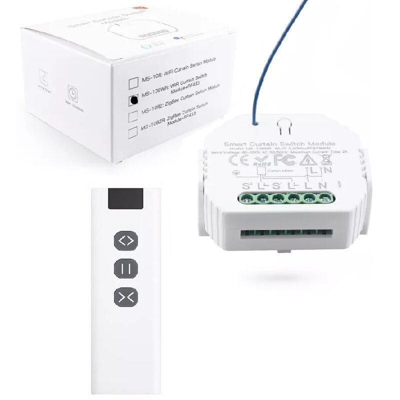 Mini Controller pentru rulouri si perdele + Telecomanda, Tuya Smart ...