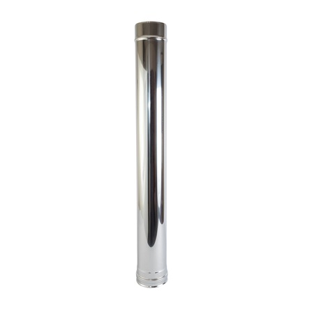 Burlan evacuare gaze arse, inox, 100 x 1000 mm, garnitura etansare ...