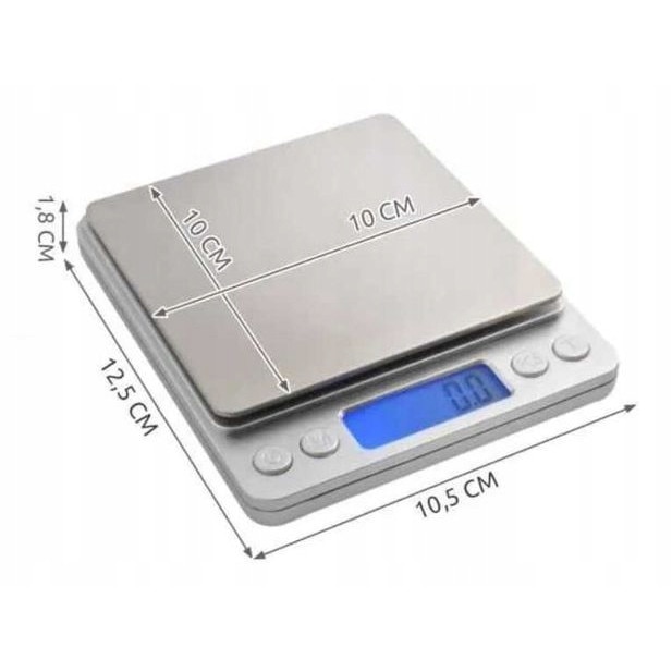 Cantar digital, Inox, 0.01-500g, Argintiu - eMAG.ro