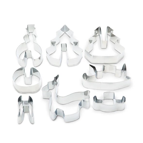 Set 8 forme prajituri, inox, motive Craciun, FAMILY 55990B 3D - eMAG.ro
