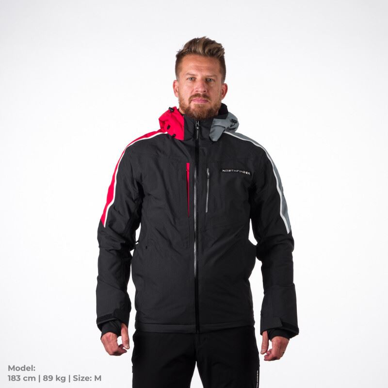 Geaca de schi barbati 10k/5k NORTHFINDER BU-36528SNW Patrik, Negru, 2XL ...