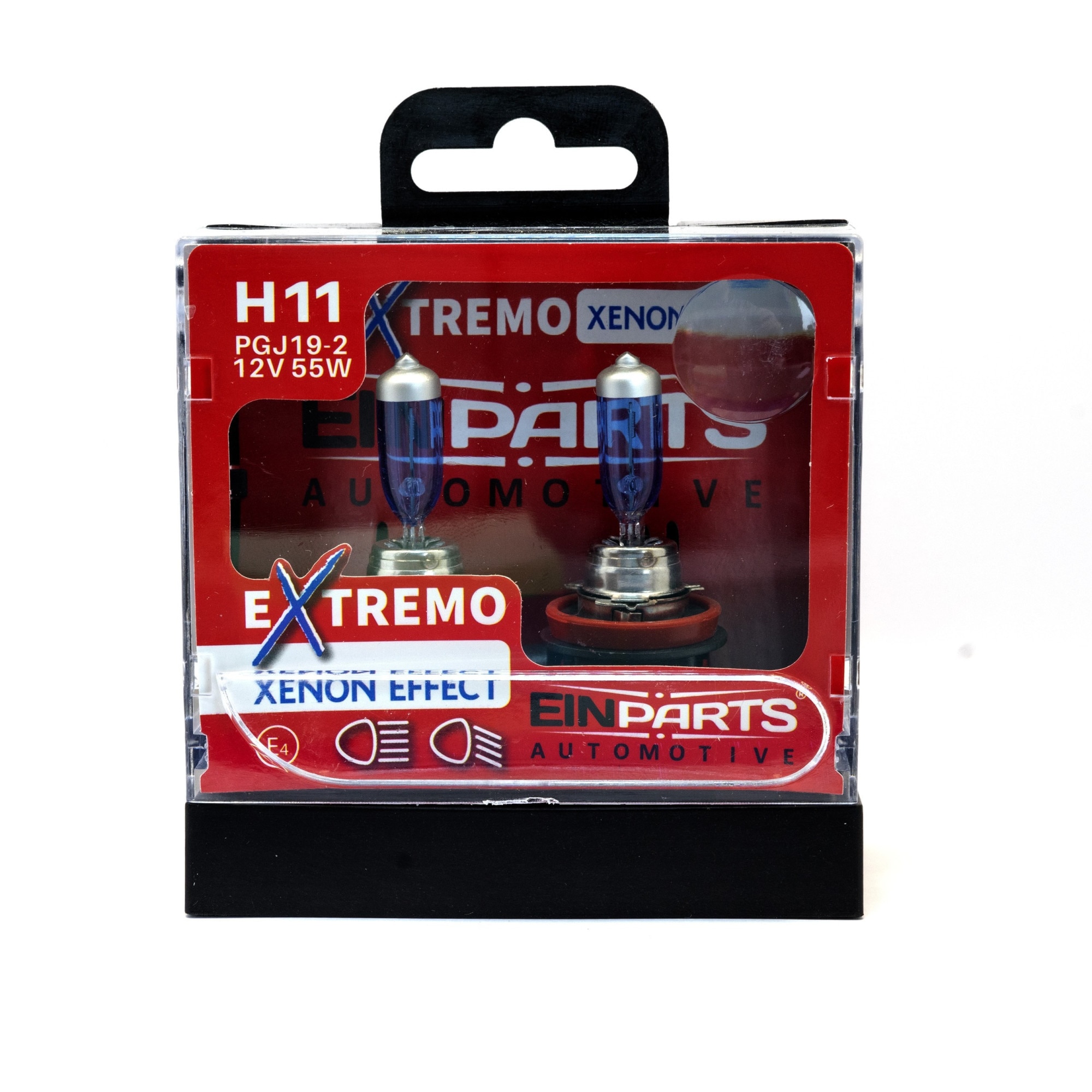 Set 2 becuri auto, EinParts Automotive, Halogen, H11, 12V, 35W, 5000K ...