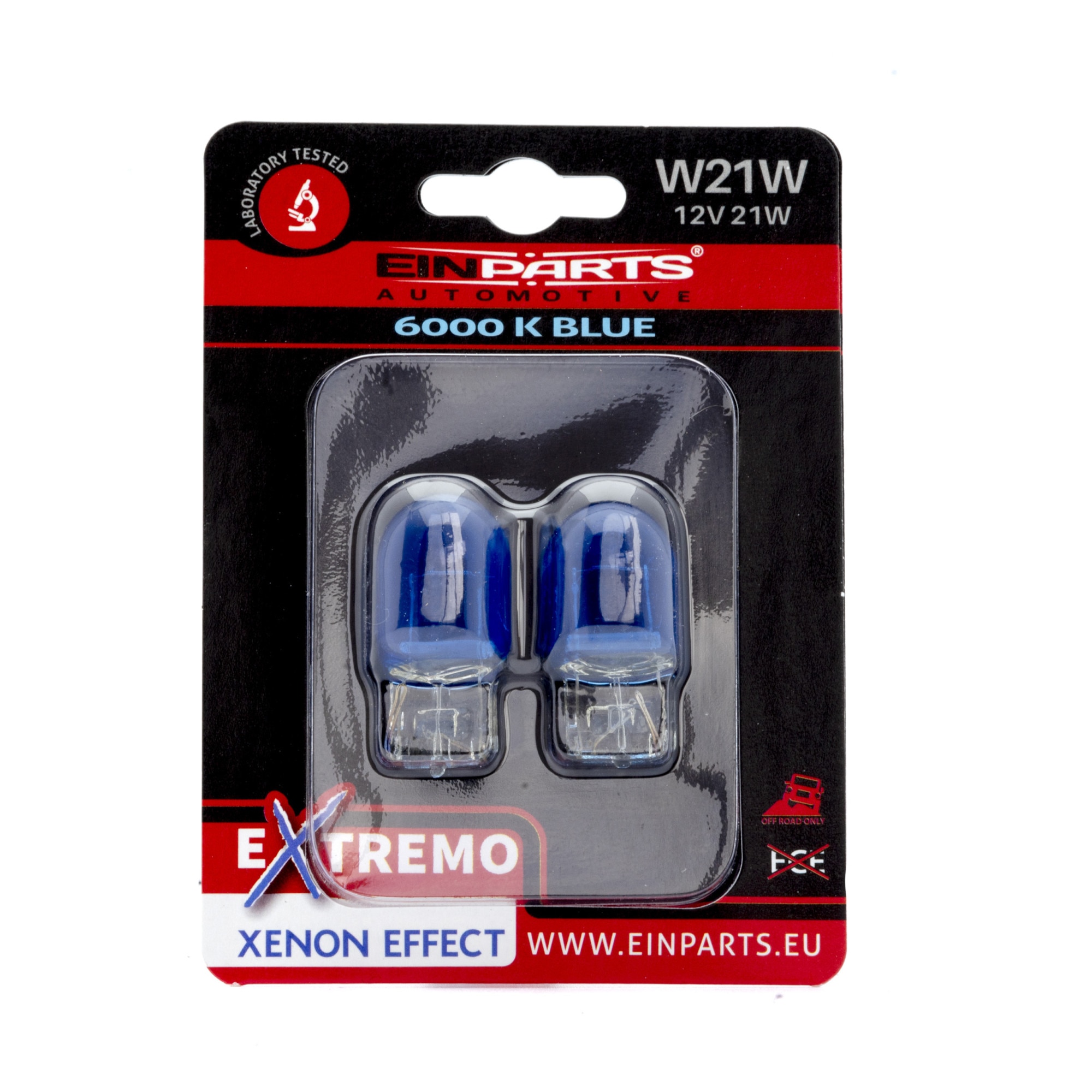 Set 2 becuri auto, EinParts Automotive, Halogen, W21W, 12V, 21W, 5000K ...