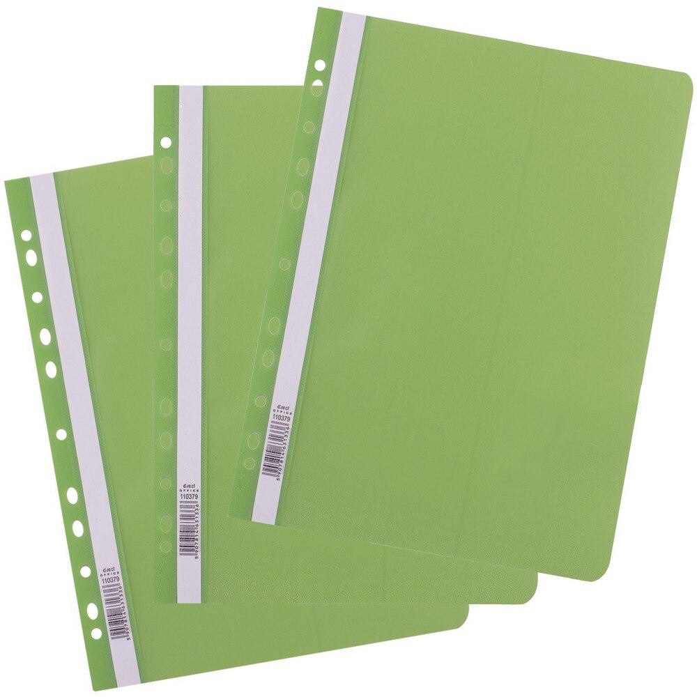 Set 25 dosare, D.RECT, A4, Cleme metalice, Plastic, Verde - eMAG.ro