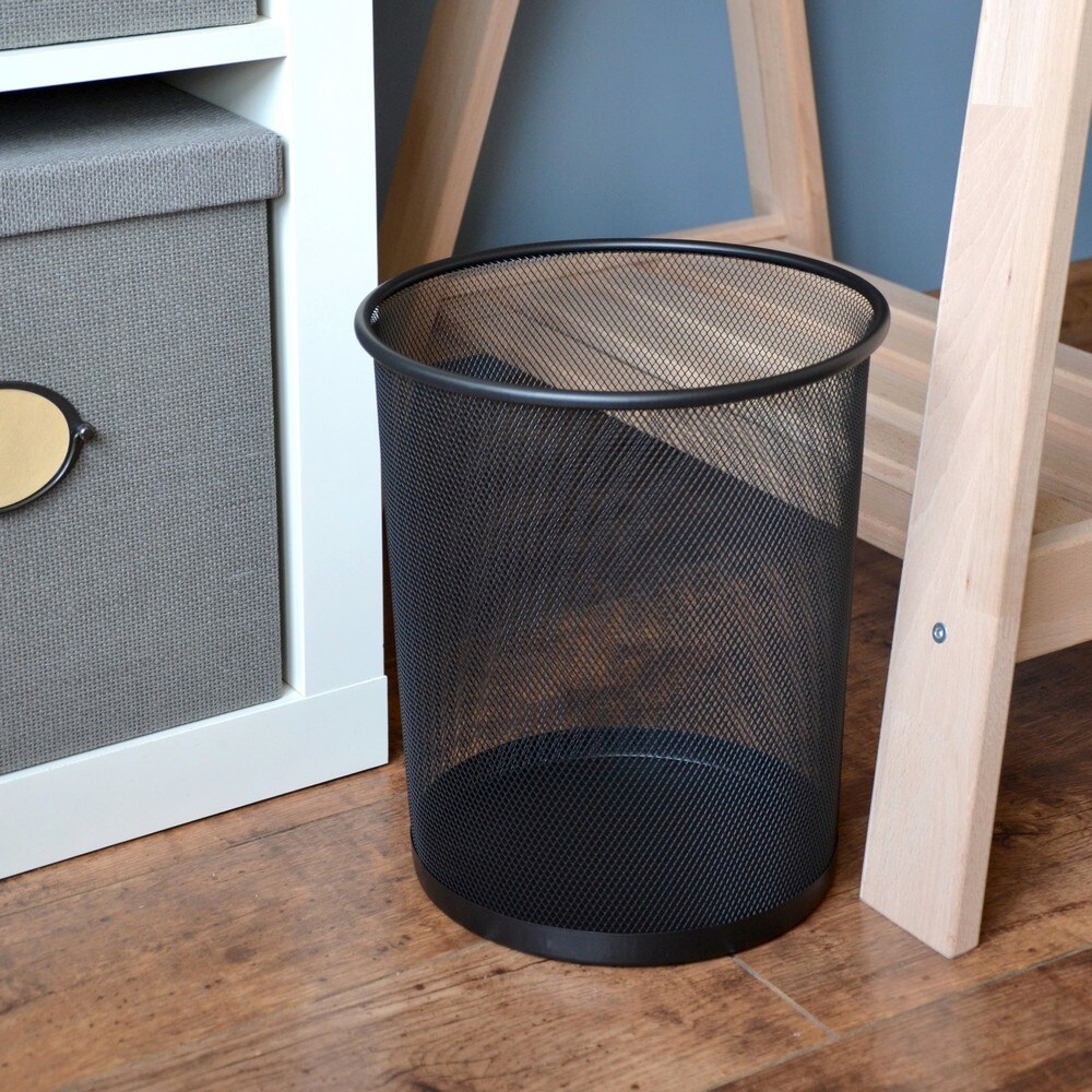 Cos metalic, D.Rect, 19l, 295x235x335 mm, Negru - eMAG.ro